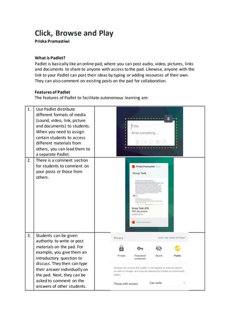 TUTORIAL: HOW TO USE PADLET | PPT