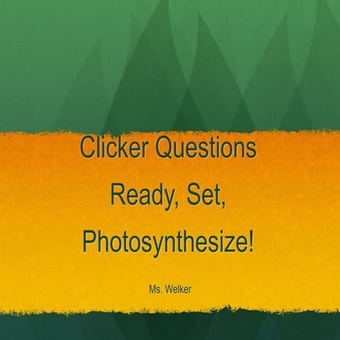 Clicker questions | PPTX