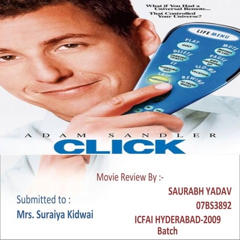 Click Movie Presentation By Saurabh | PPT