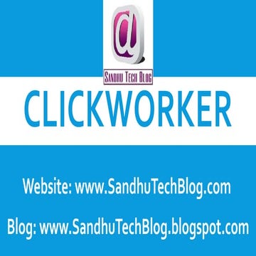 Clickworker | PPTX | Resume Writing and Advice | Job Search