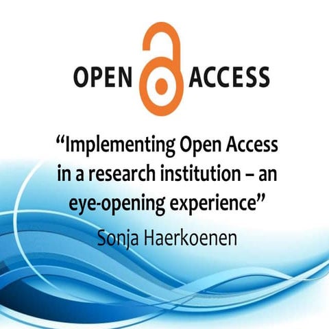 Open Access at Cardiff University - Sonja Haerkoenen | PPTX | Desktop Publishing | Computer ...