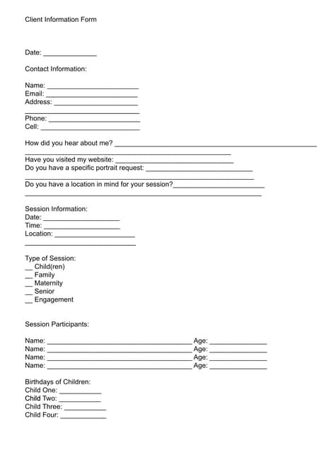 Client Intake Form 2015 with outline | DOCX