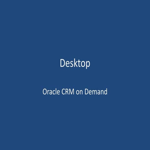 Adobe Air Offline Client for Oracle CRM on Demand | PPTX | Desktops | Computing
