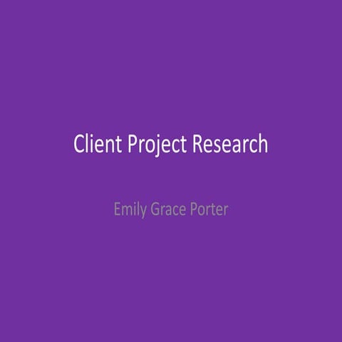 Client research(1) | PPT