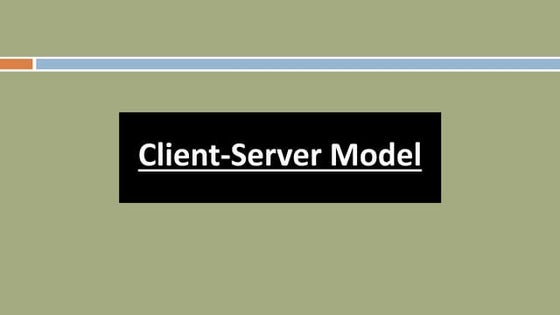 Client Server Architecture Ppt