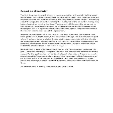 Client brief | DOCX
