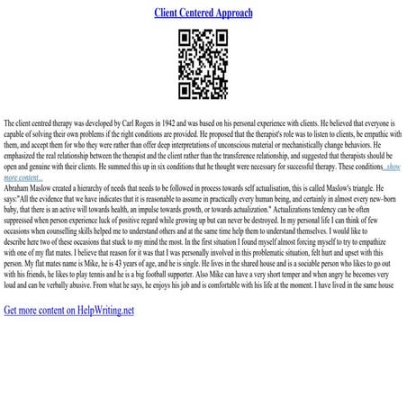 Client Centered Approach | PPT