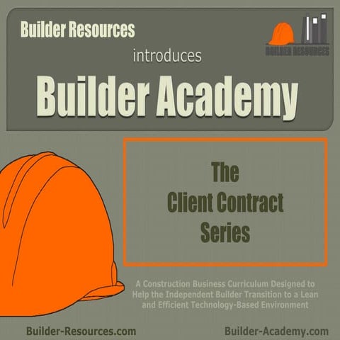 Construction Client Contracts | PPT