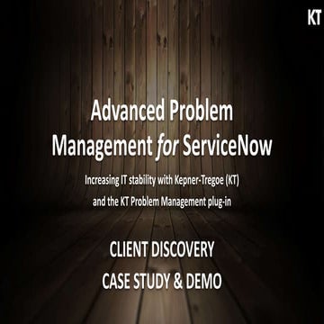 Advanced Problem Management for ServiceNow | PPTX