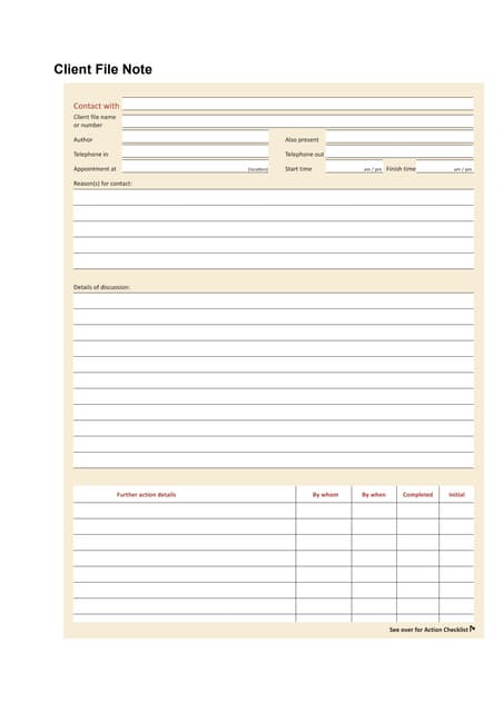 Best practice file note