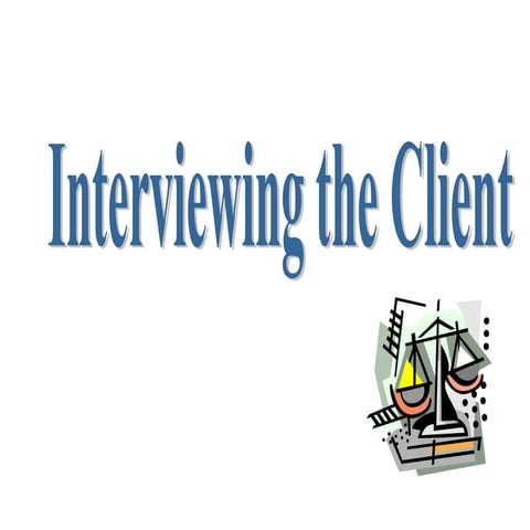 Client interviewing (1) | PPTX