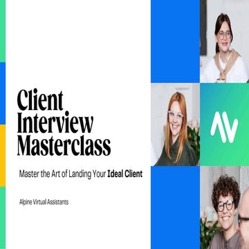 Client Interview Masterclass (for Virtual Assistants) | PDF