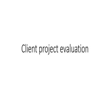 Client project presentation | PPTX