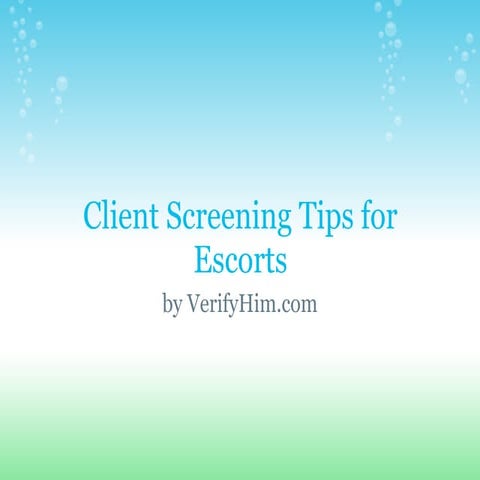 Client screening tips | PDF