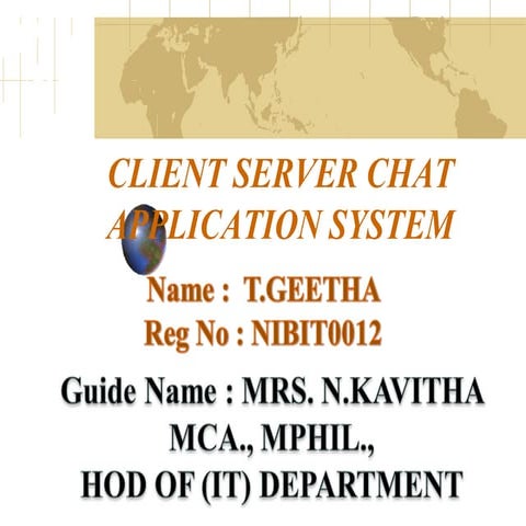 Client server chat | PPT