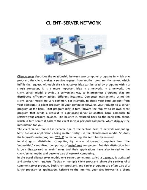 client and server | PPTX