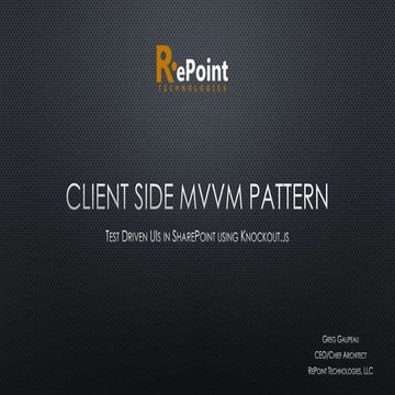 Client side mvvm pattern | PPT