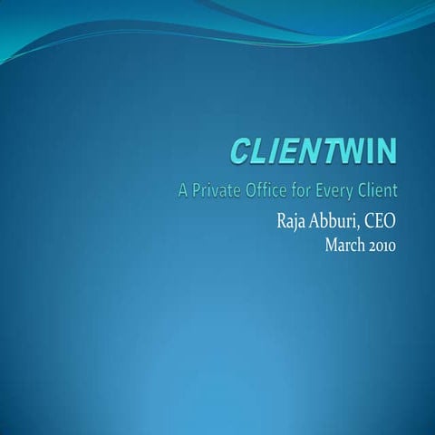 ClientWin Introduction | PPTX