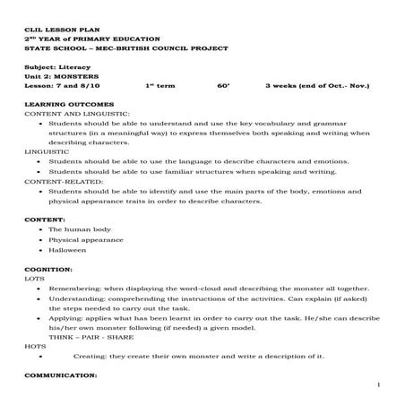 Baa-Choo! Monarch Award Lesson Plan | DOCX