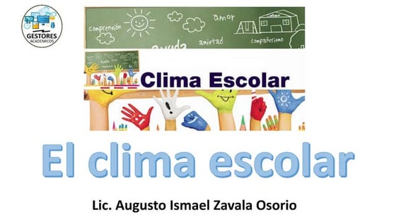 Convivencia y clima escolar | PPT