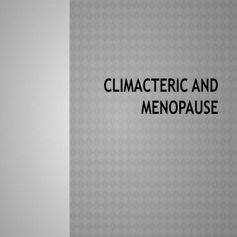 Menopause Presentation for Medical Student.ppt