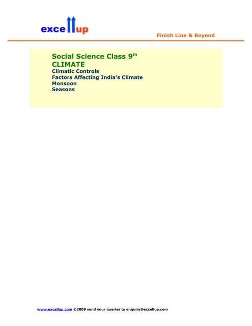 CLIMATE- class 9 | PPTX