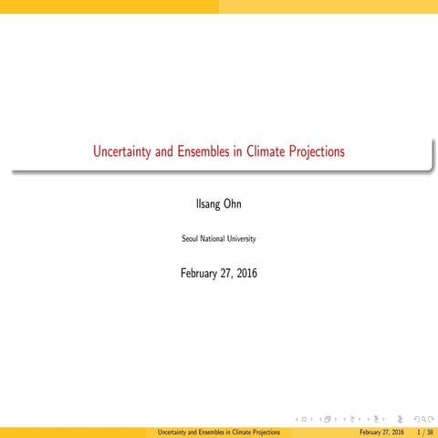 Uncertainty and Ensembles in Climate Projections | PDF
