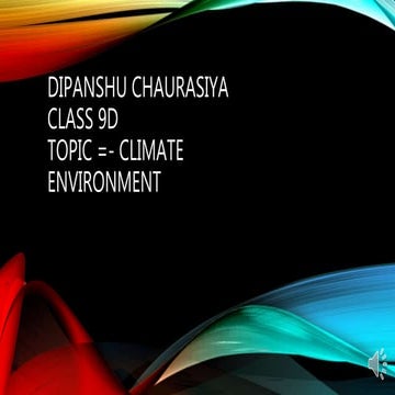 PPT Climate Chapter Geography Class 9 NCERT | PDF