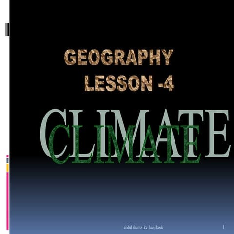Climate, geography class 9,cbse | PDF
