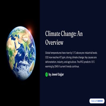 Climate - Change - An - Overview - and - its | PDF
