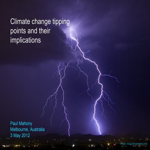 Climate change tipping points and their implications - downloadable | PDF