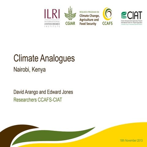 Climate Analogues - Introduction | PPT