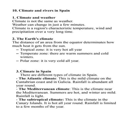Climate's zones and climates of spain | PPTX