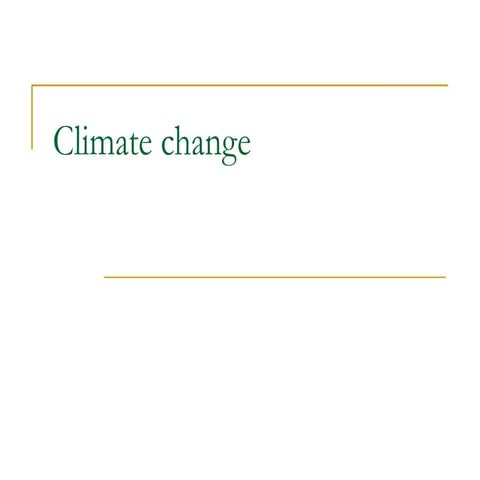 Climate change | PPT