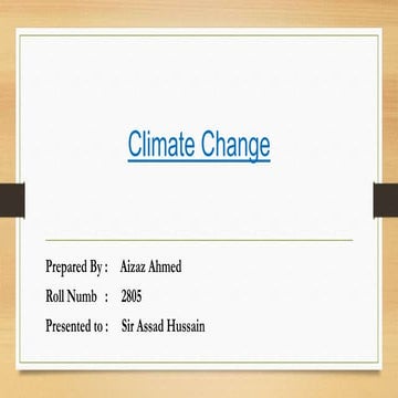 Climate change | PPT