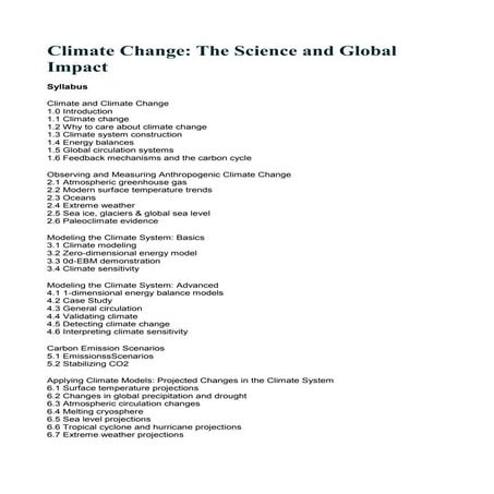 The Science of Climate Change: Understanding Our Changing Planet and ...