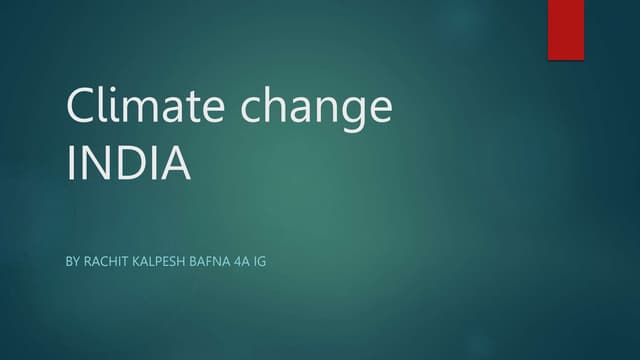 National action plan on climate change | PPTX