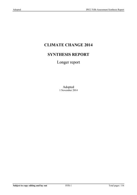 IPCC AR6 Synthesis Report | PDF