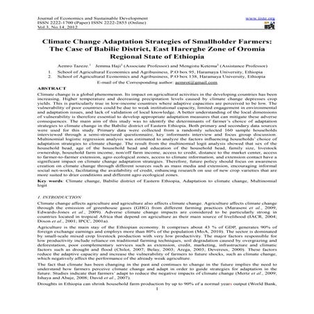 Local Farmers Wisdoms for Adaptation to Climate Change: A Case Study of Thailand | PDF