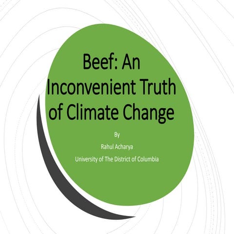 Climate change and beef/cattle Production | PPTX