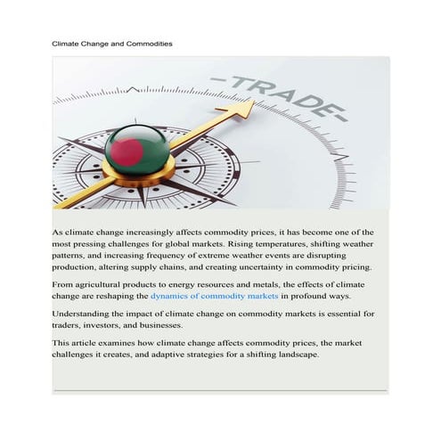 How Climate Change Affects Commodity Prices (2025 Guide)? | Skyriss | PDF