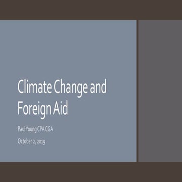 Climate Change and Foreign Aid - Canada's Role | PPTX