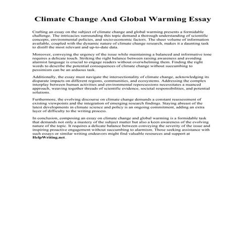 Climate Change And Global Warming Essay.pdf