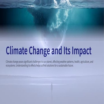 Climate Change and Its Impact on people lives | PPT