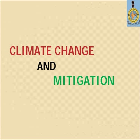 Climate change and mitigation | PPT