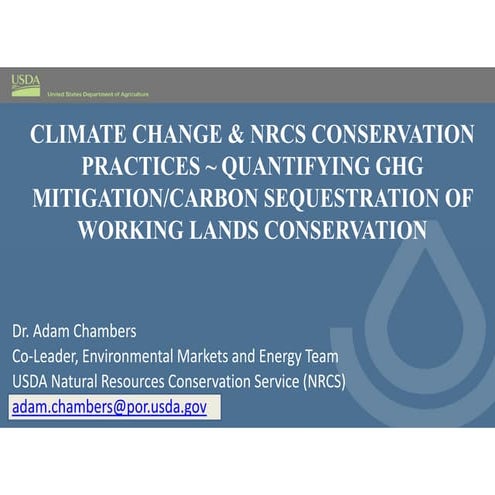 Climate change and nrcs practices chambers | PDF