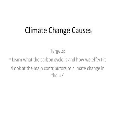 Climate Change Causes Lesson 2 | PPT