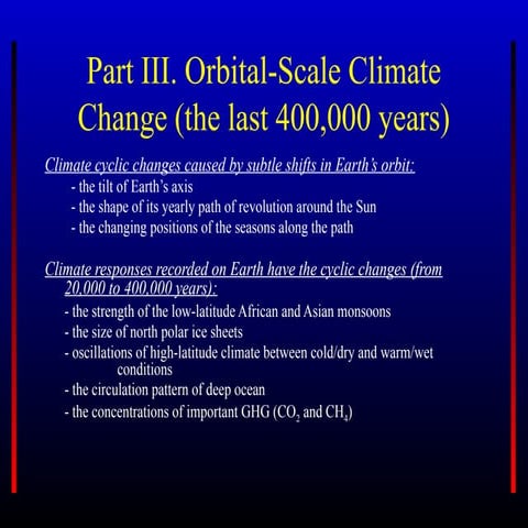 CLIMATE CHANGE course-PART II.pptx issues that cause and create | PPT