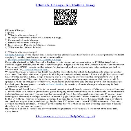 Climate Change Essays | PDF