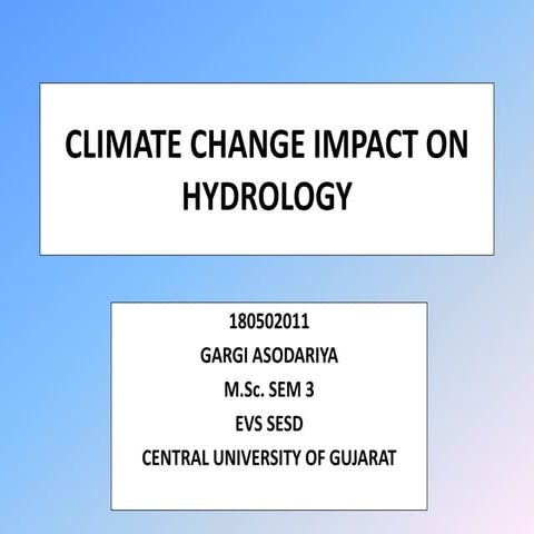 The water budget | PPT